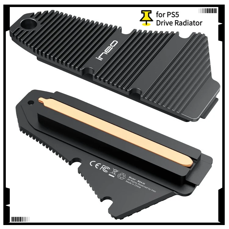 For PS5 Game Console Cooler NVME M.2 SSD Heatsink Hard Drive Radiator ...