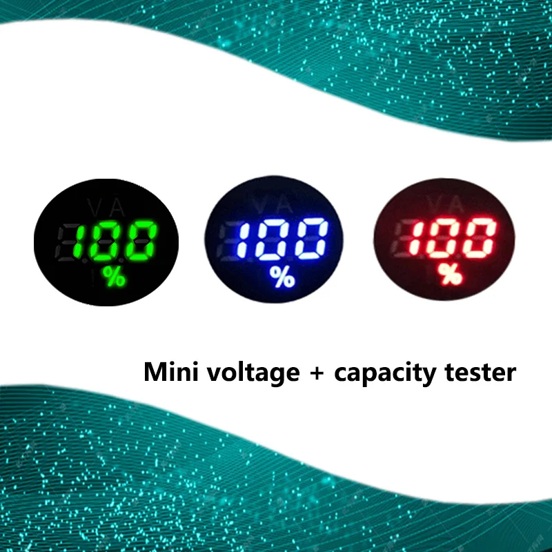Mini Digital Battery Voltage Capacity Indicator 2/3 Wires DC 0-150V ...