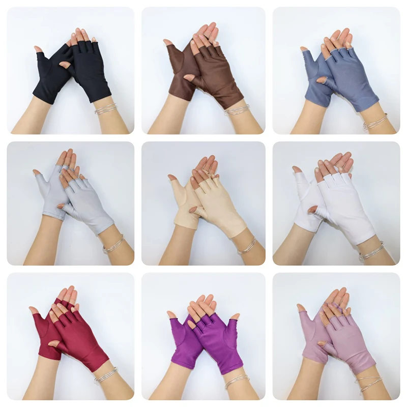 Breathable-Spring-Autumn-Gloves-Thin-Short-Half-Finger-Bike-Gloves-Men ...