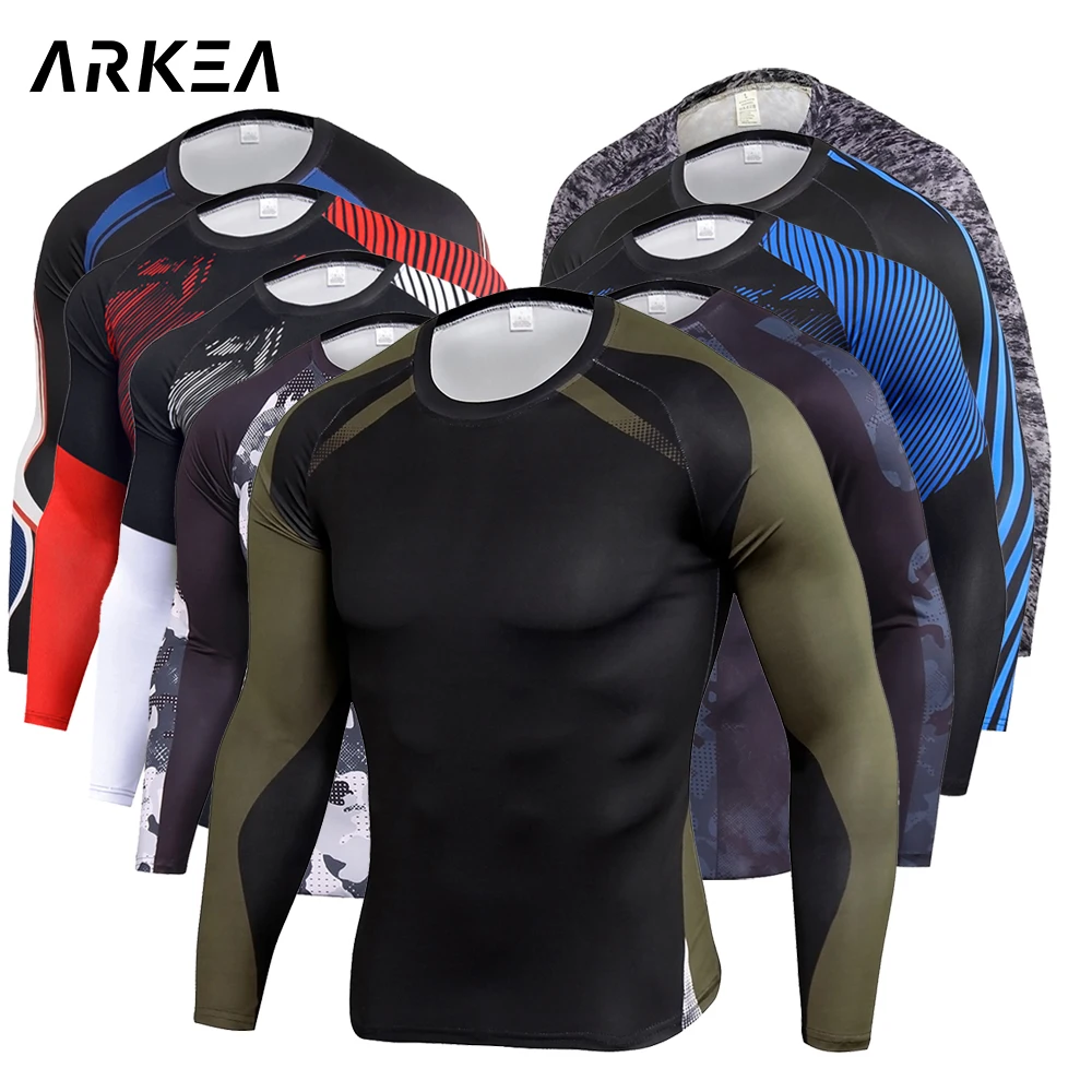 Camiseta de manga larga elástica para correr, ropa deportiva ...