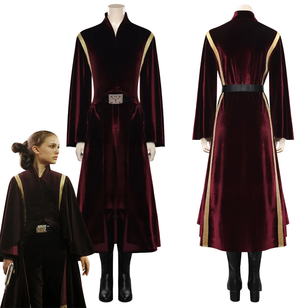 Padme Amidala Cosplay Costume Suit Role Top Carnival Pant Play for Belt ...