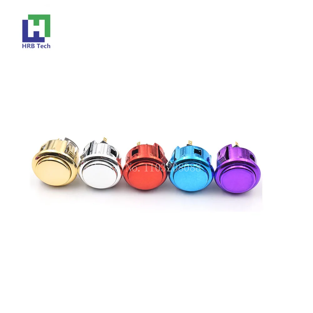 10pcs-30MM-24MM-Plating-Gold-Silver-High-Quality-Push-button-5-colors ...