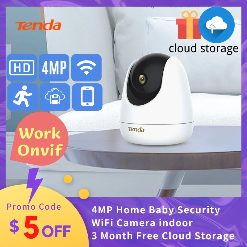 Tenda Surveillance Camera Wifi Ip Camera Baby Security Protection Mini ...