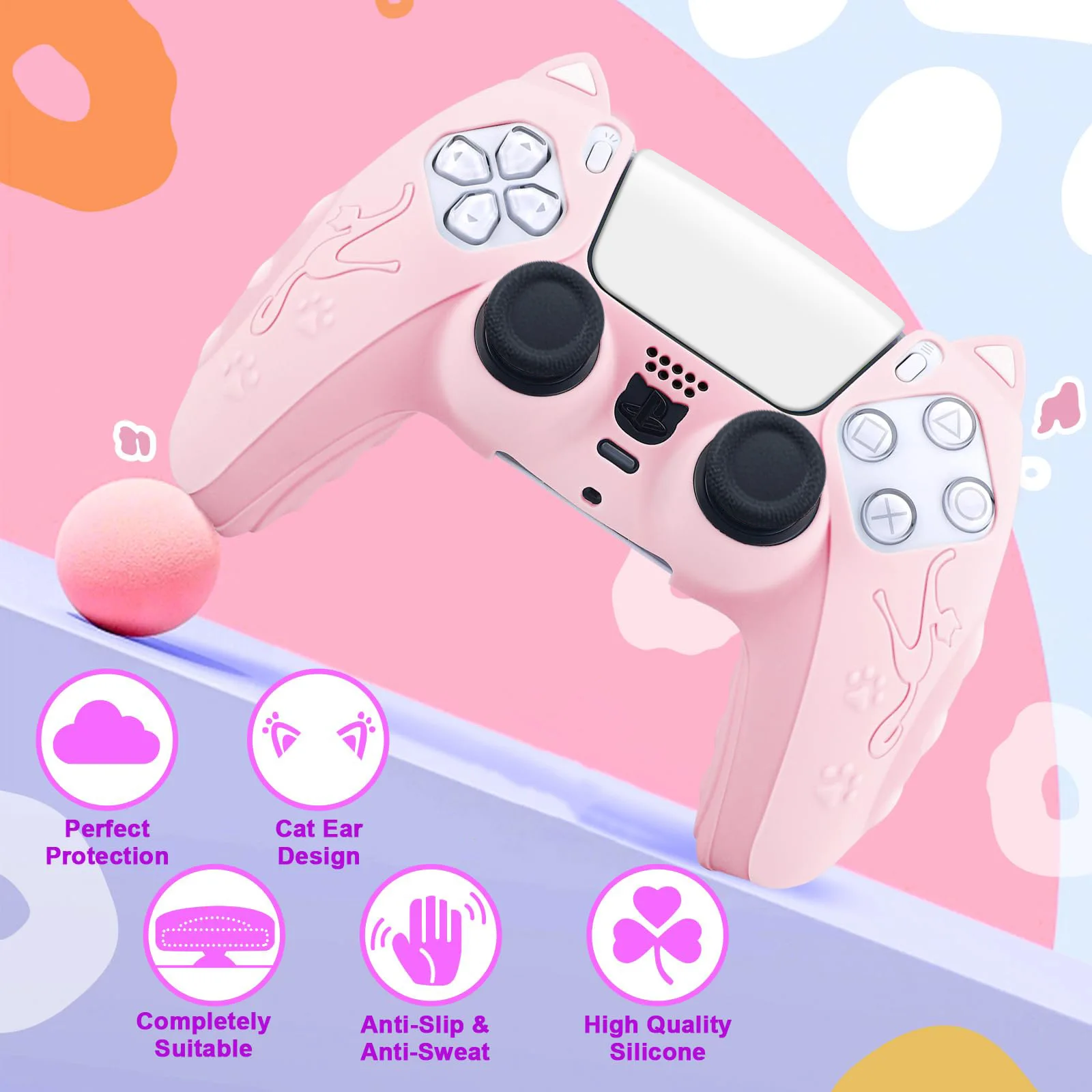 Funda-protectora-de-silicona-antideslizante-para-mando-de-PS5-bonita ...