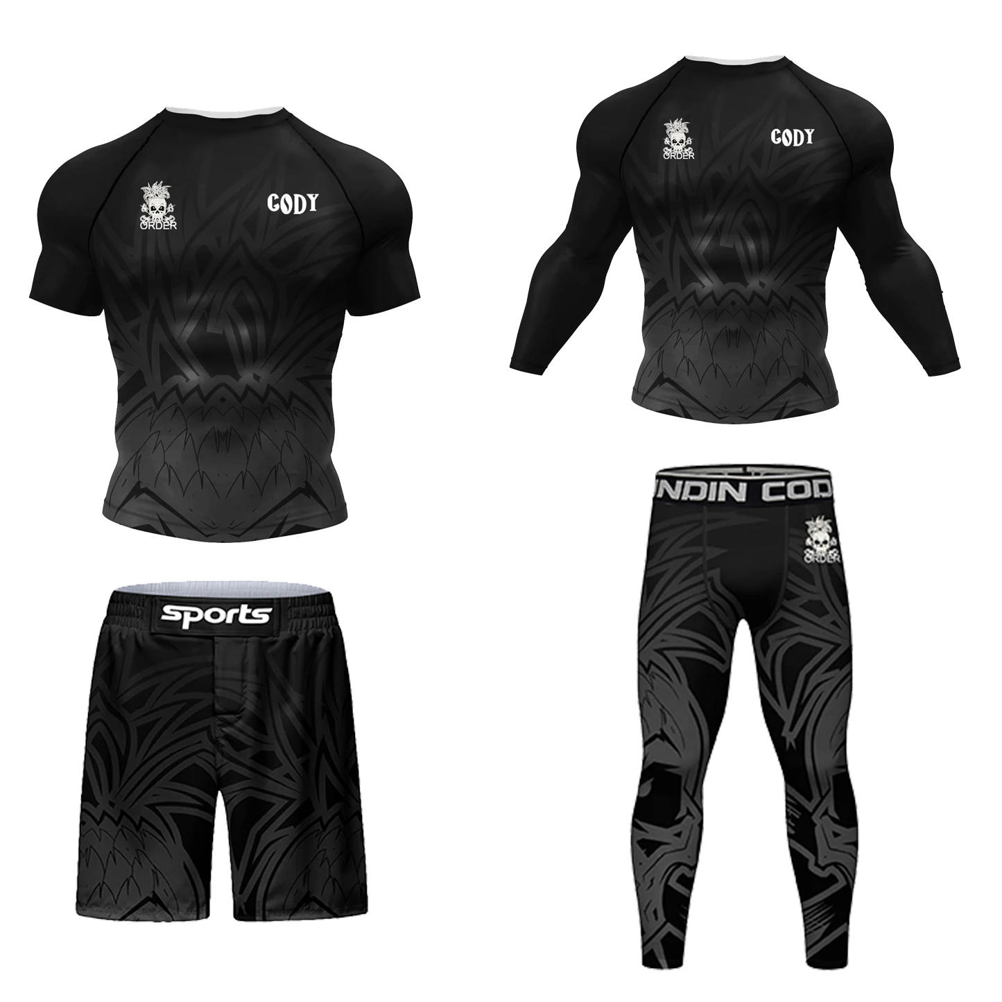 Sublimation-Printing-New-Boxing-MMA-Rash-Guard-Jiu-jitsu-T-shirt-Set ...