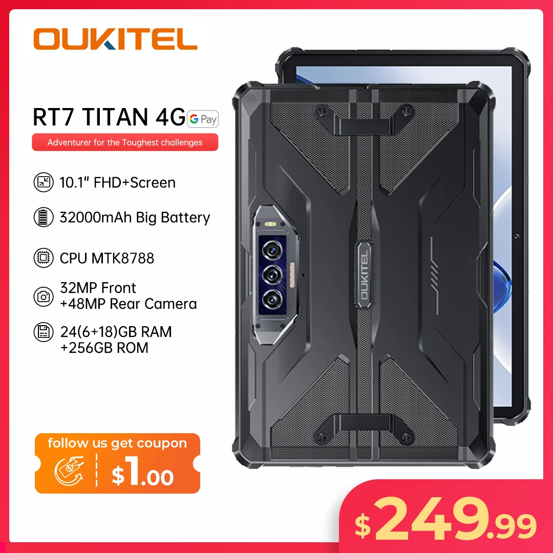 World-Premiere-Oukitel-RT7-TITAN-4G-Rugged-Tablet-10-1-FHD-32000mAh-8GB ...