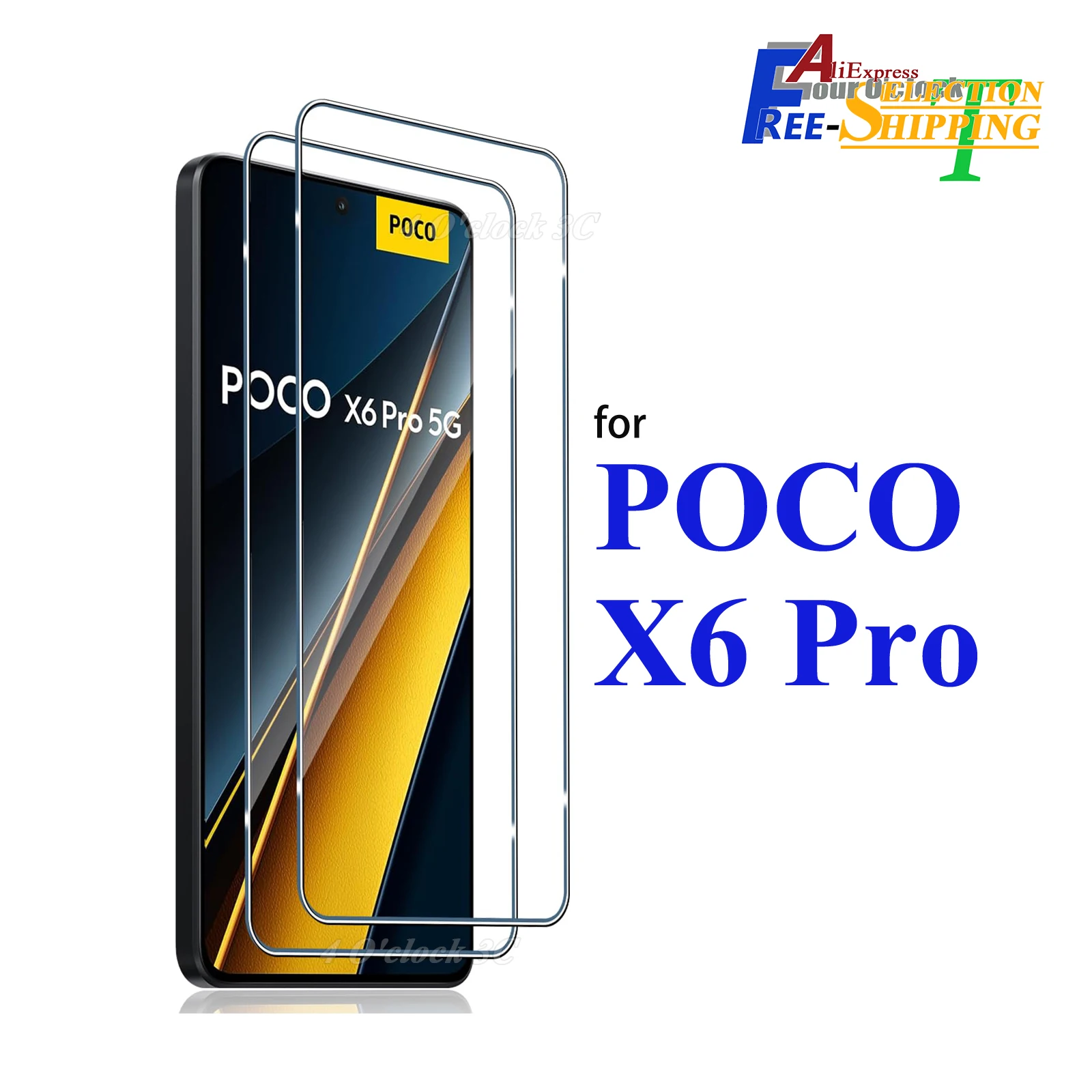 For Xiaomi POCO X6 Pro Screen Protector Tempered Glass Crystal Mica 9H ...