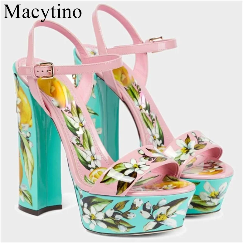 2024 14CM Heels Fashion Summer Shoes Women Sandals New Peep Toe High ...