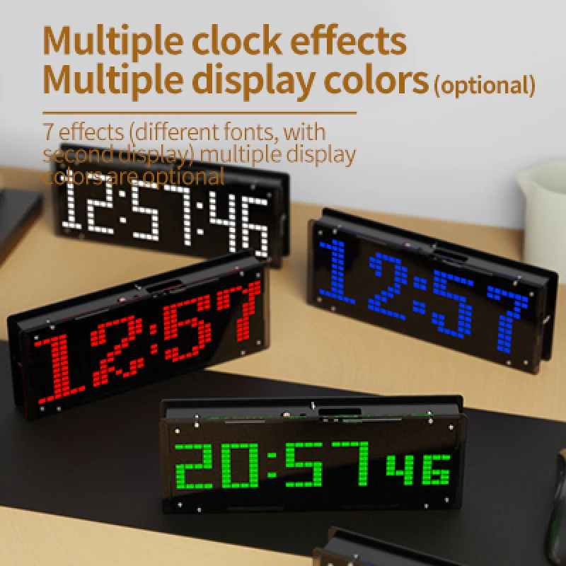 Led-Music-Spectrum-Display-DIY-Kit-16x32-Rhythm-Light-Clock-8-Kinds ...