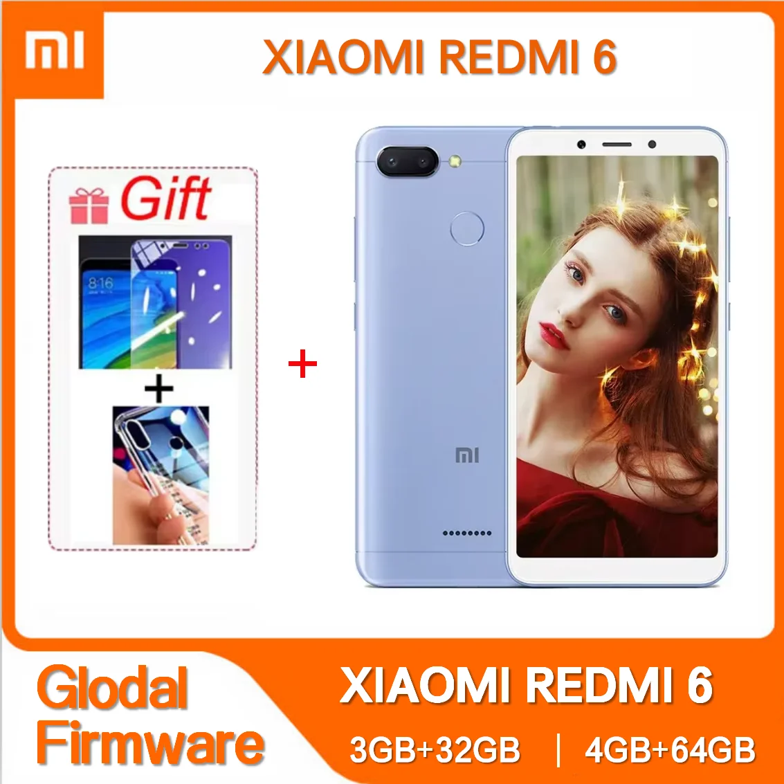 Original-Xiaomi-Redmi-6-4GB-64GB-13000mAh-6-6-inch-celular-googleplay-Fingerprint-Octa-core ...