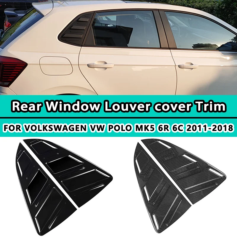For-VW-Polo-Rear-Window-Louvers-Triangle-Window-Shade-Spoiler-MK5-6R-6C ...