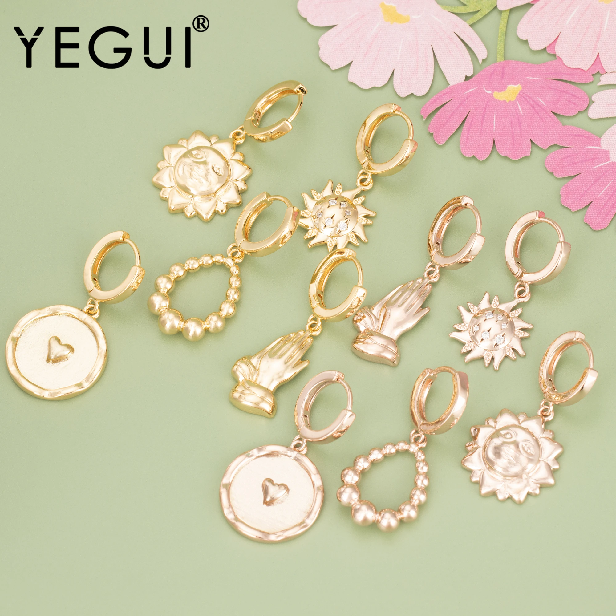 YEGUI-MB21-earrings-for-women-18k-gold-rose-gold-plated-copper-hoop-ear ...