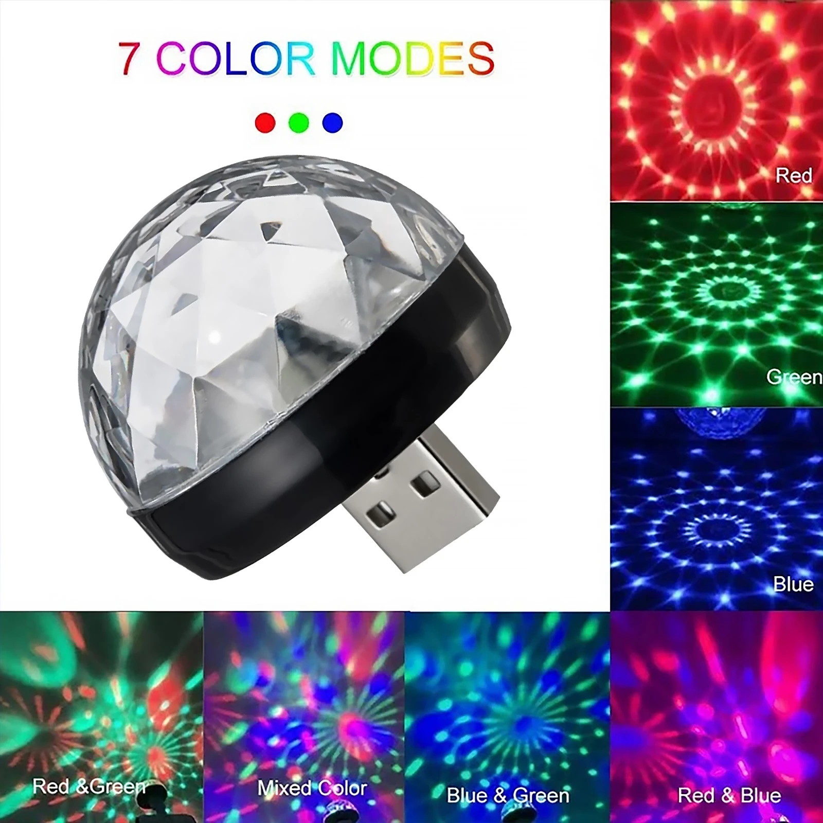 Portable Mini USB LED Disco Ball Party Lights Home Party Lamp LED ...