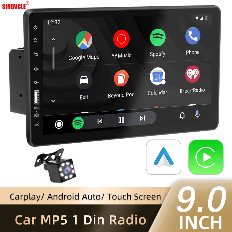 Reproductor-Multimedia-con-pantalla-t-ctil-HD-para-coche-autorradio-Universal-con-Android-9 ...