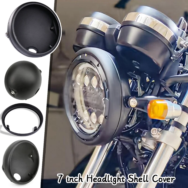 7-Inch-Motorcycle-Led-Retro-Headlight-Shell-Modified-Headlight-Shell ...