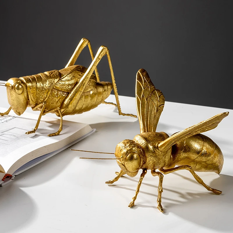 Home-Decor-European-Style-Simulated-Golden-Insect-Decorations ...