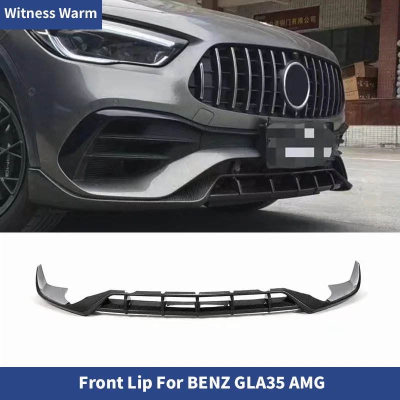 Carbon-Fiber-Front-Lip-Bumper-Spoiler-for-Mercedes-Benz-GLA-Class-GLA35 ...