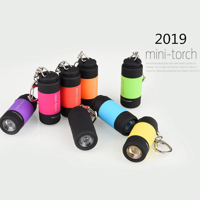 1PC-Mini-Flashlight-Keychain-Pocket-Torch-USB-Rechargeable-LED-Light ...