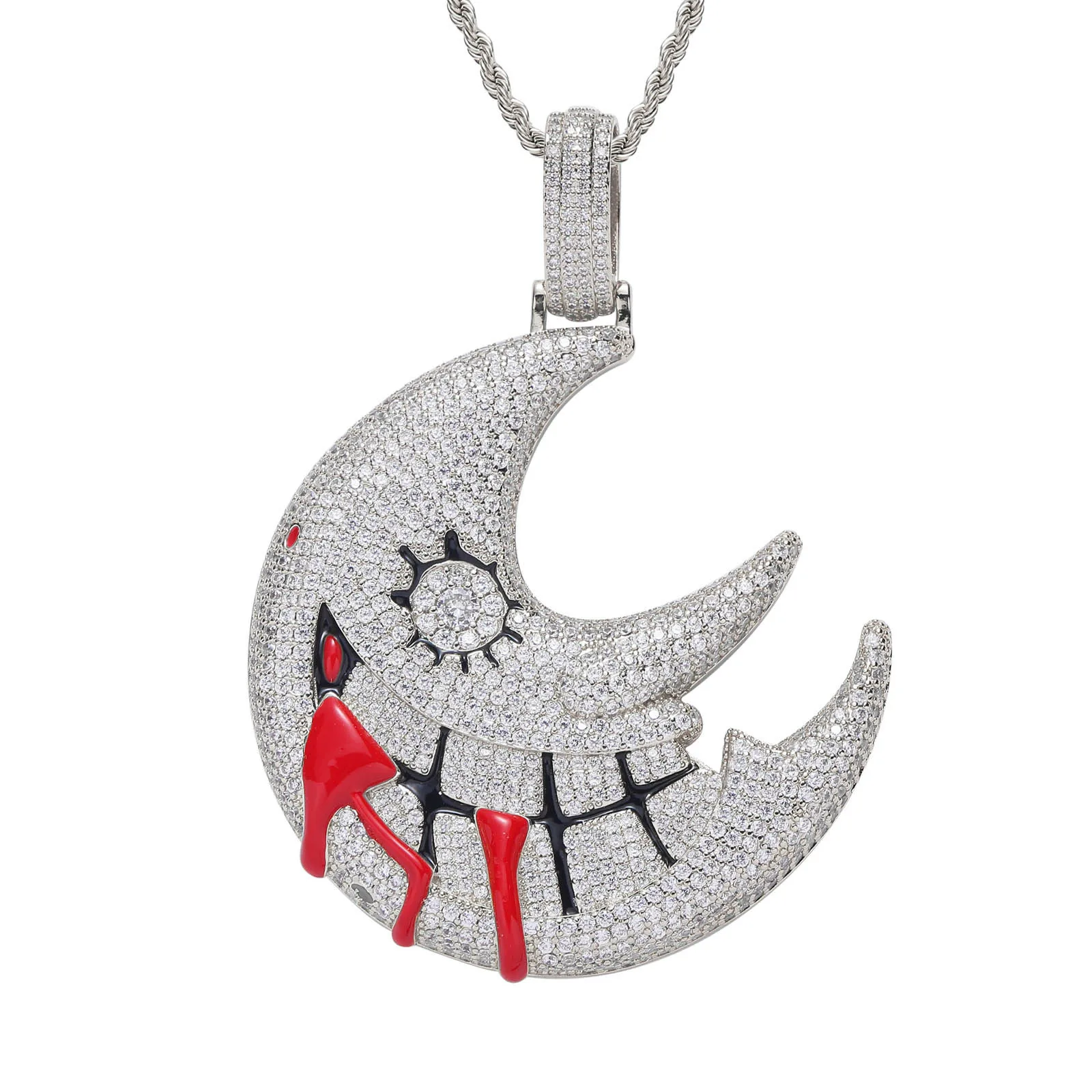 Fashion-Moon-Pendant-Necklace-Trippie-Redd-With-The-Same-Exaggerated ...