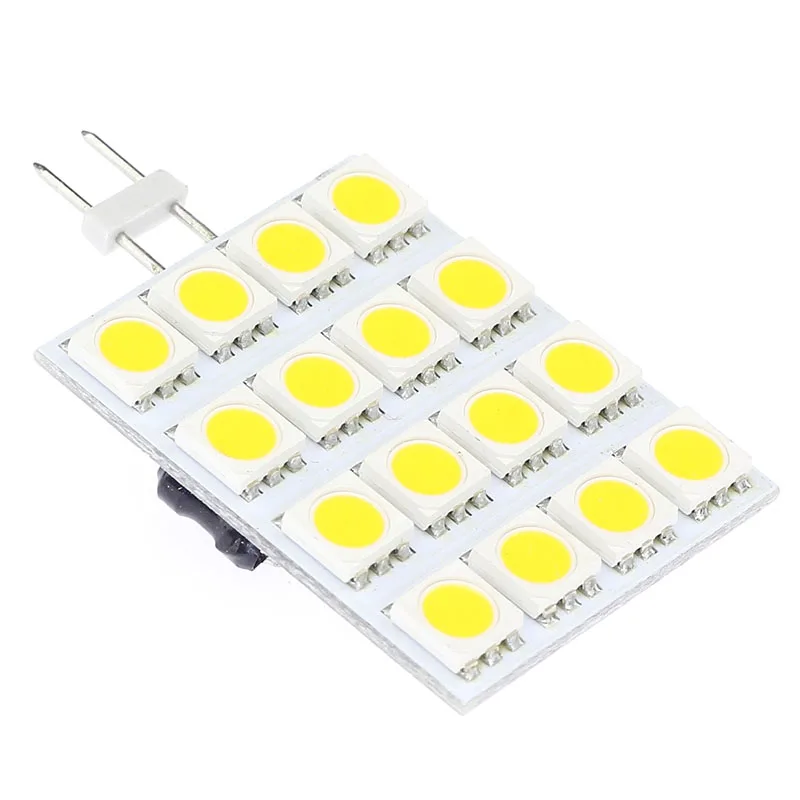 G4-LED-Bi-Pin-Bulb-Lamp-16LED-5050SMD-12V-24V-AC-DC10-30V-Flat-Square ...