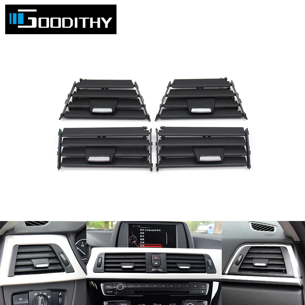 Car Front Left Right Middle Air Conditioner AC Vent Grille Slider Clip ...