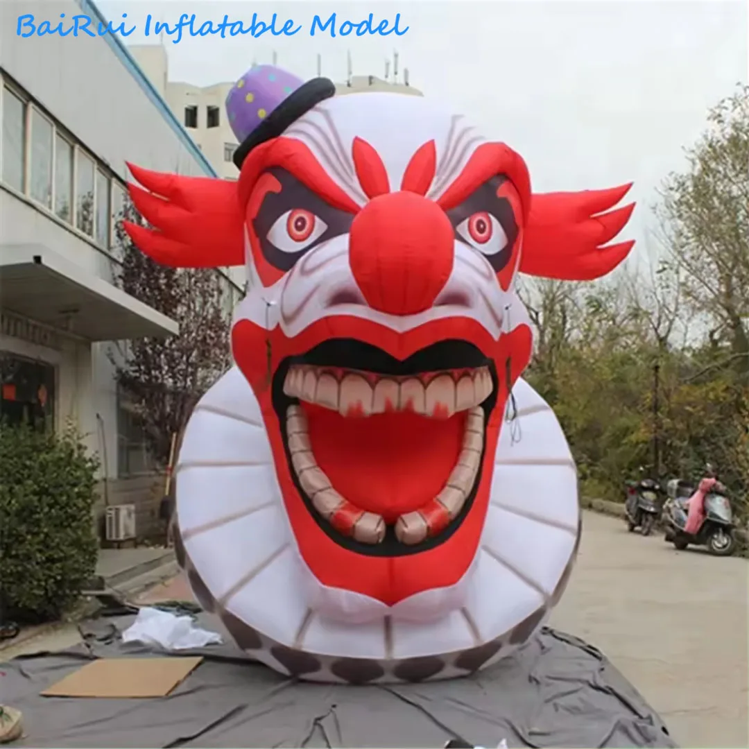 Giant-Inflatable-Devil-Monster-Head-with-White-LED-Light-Air-Blow ...