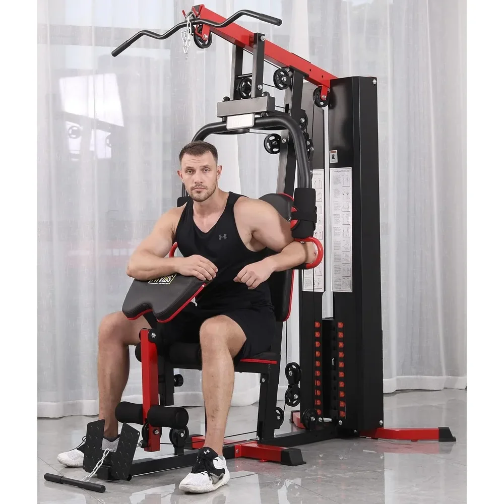 Multifunctional-Home-Gym-System-Workout-Station-with-Leg-Extension-and ...