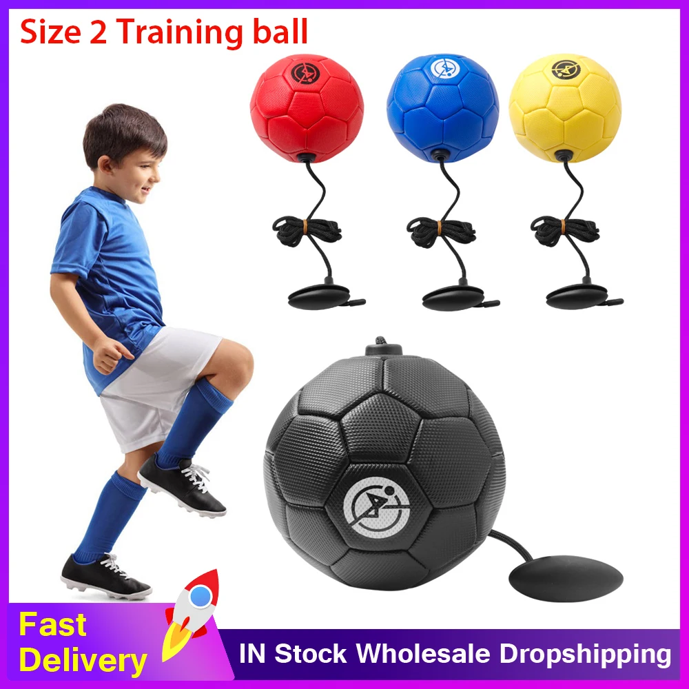 Football-Size-2-Rope-Touch-Solo-Kickwith-String-Beginner-Trainer ...