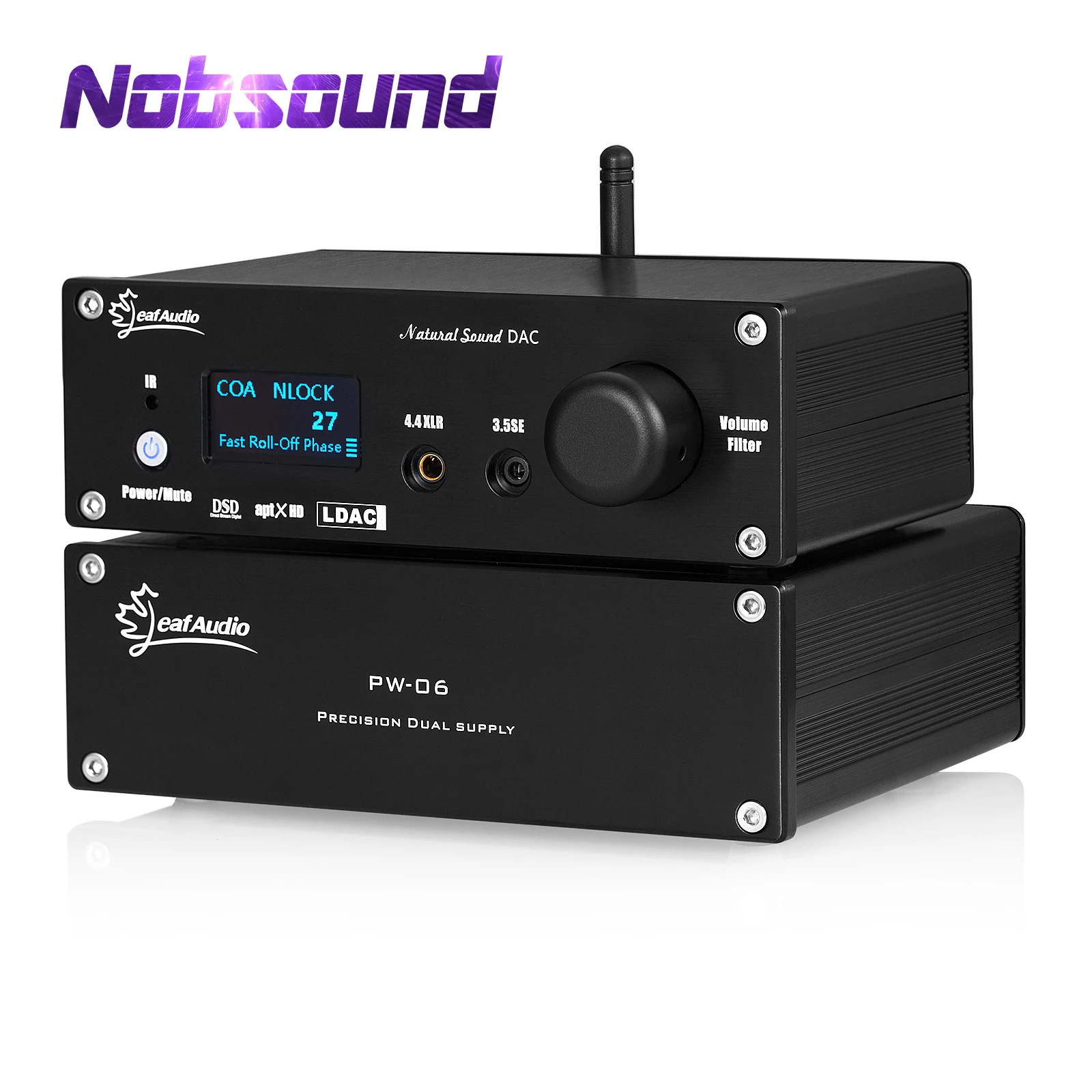 Nobsound 하이파이 블루투스 5.0 수신기, USB DAC, COAX, OPT, I2S 디지털 아날로그 컨버터, 밸런스드 ...
