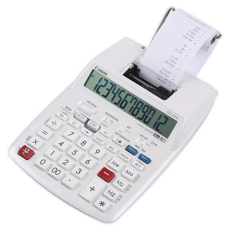 Printable-Calculator-Two-color-Paper-Output-Desktop-Printing-Calculator ...