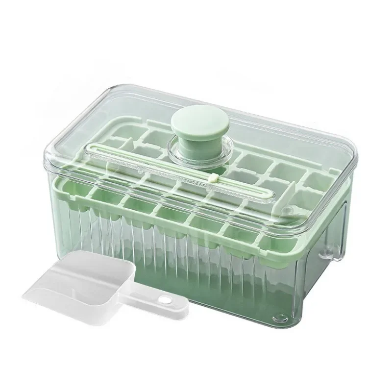 Food-Grade-Silicone-Ice-Cube-Maker-With-Pressed-Ice-Compartment-And ...