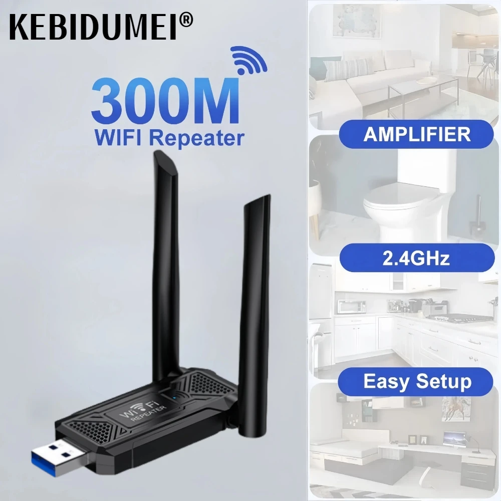 300Mbps-USB-Wireless-Repeater-Wifi-Signal-Amplifier-Wall-penetrating ...