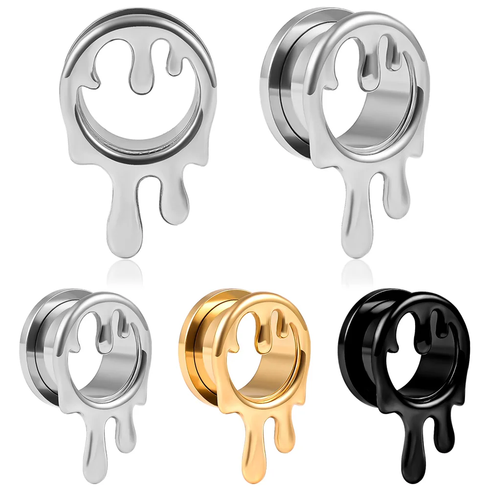 Vanku-2pc-Classic-Water-drops-Ear-Plugs-Tunnels-Gauges-316-Stainless ...