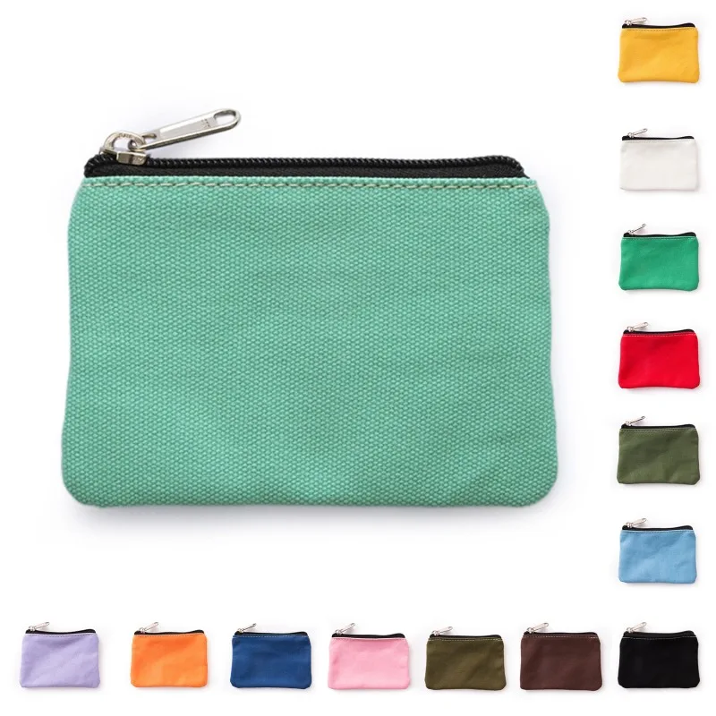 DIY-Plain-Canvas-Cotton-Bag-Pure-Zipper-Coin-Key-Bag-Money-Pocket-Women ...
