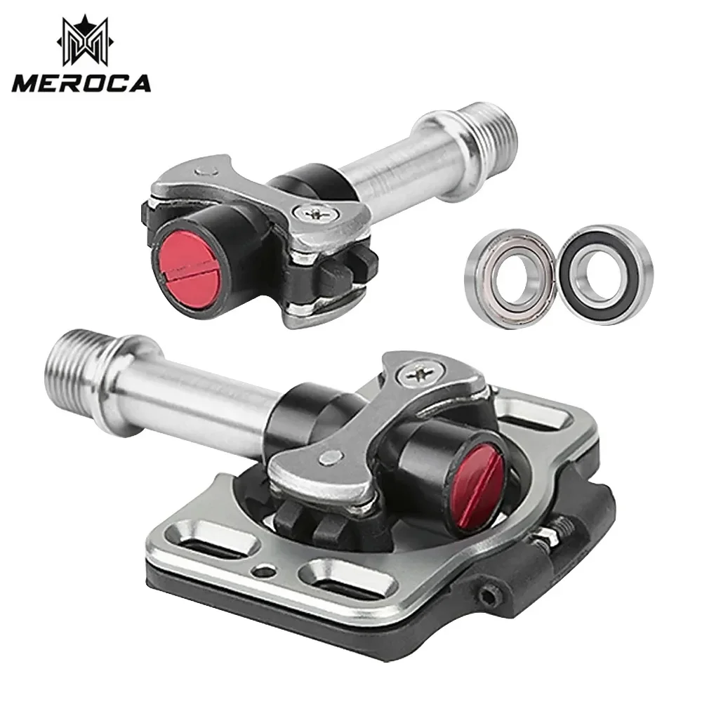 MEROCA-Ultralight-Titanium-Alloy-Road-Bike-Pedal-3-Bearing-Self-locking ...