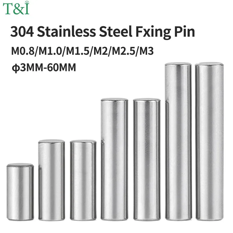 304 Stainless Steel Pin Double Chamfered Flat Head Cylindrical Pin ...