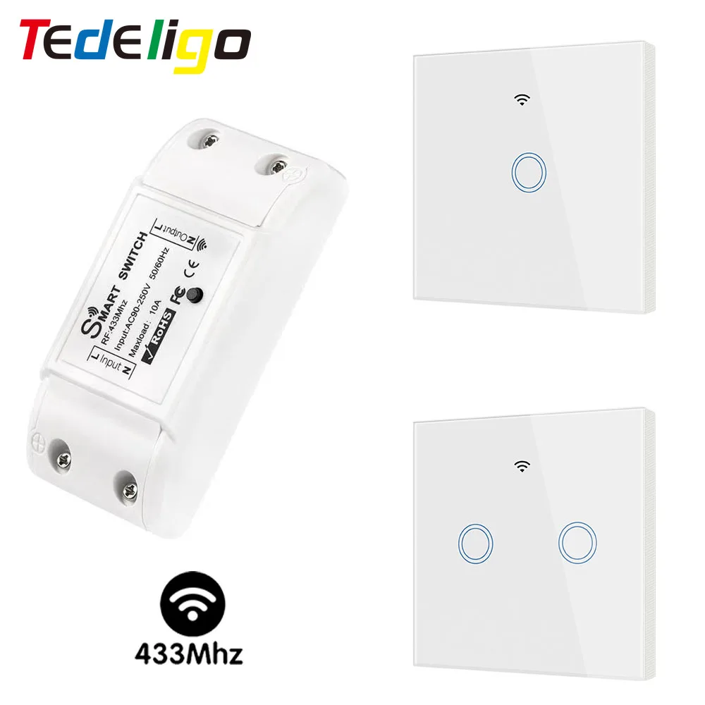 Rf-Wireless-Light-Switch-110V-220V-10A-Relay-Controller-Module-Touch ...