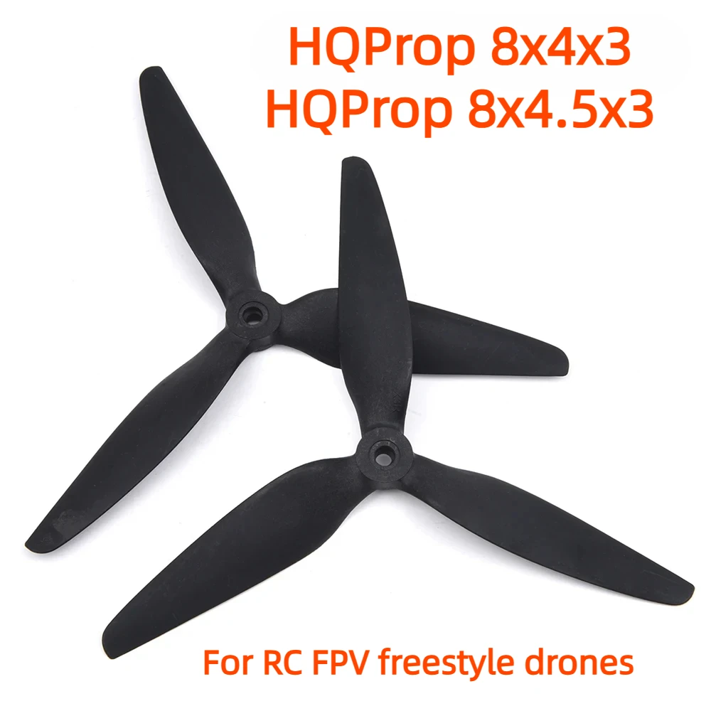 HQProp-8x4-5x3-8045-8x4x3-8inch-CW-CCW-3-blade-tri-blade-Black-Glass ...