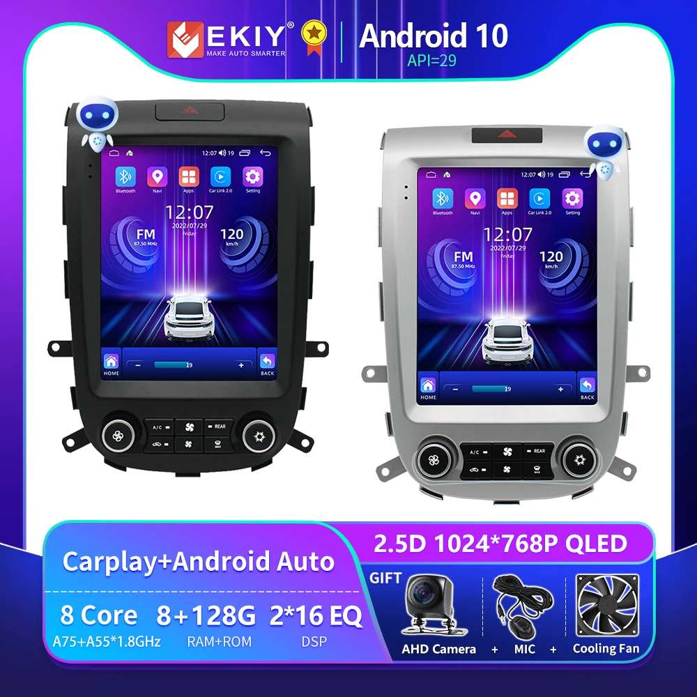 Ekiy T9 Tesla Car Radio For Hyundai Santa Fe 2006 - 2012 Multimedia ...