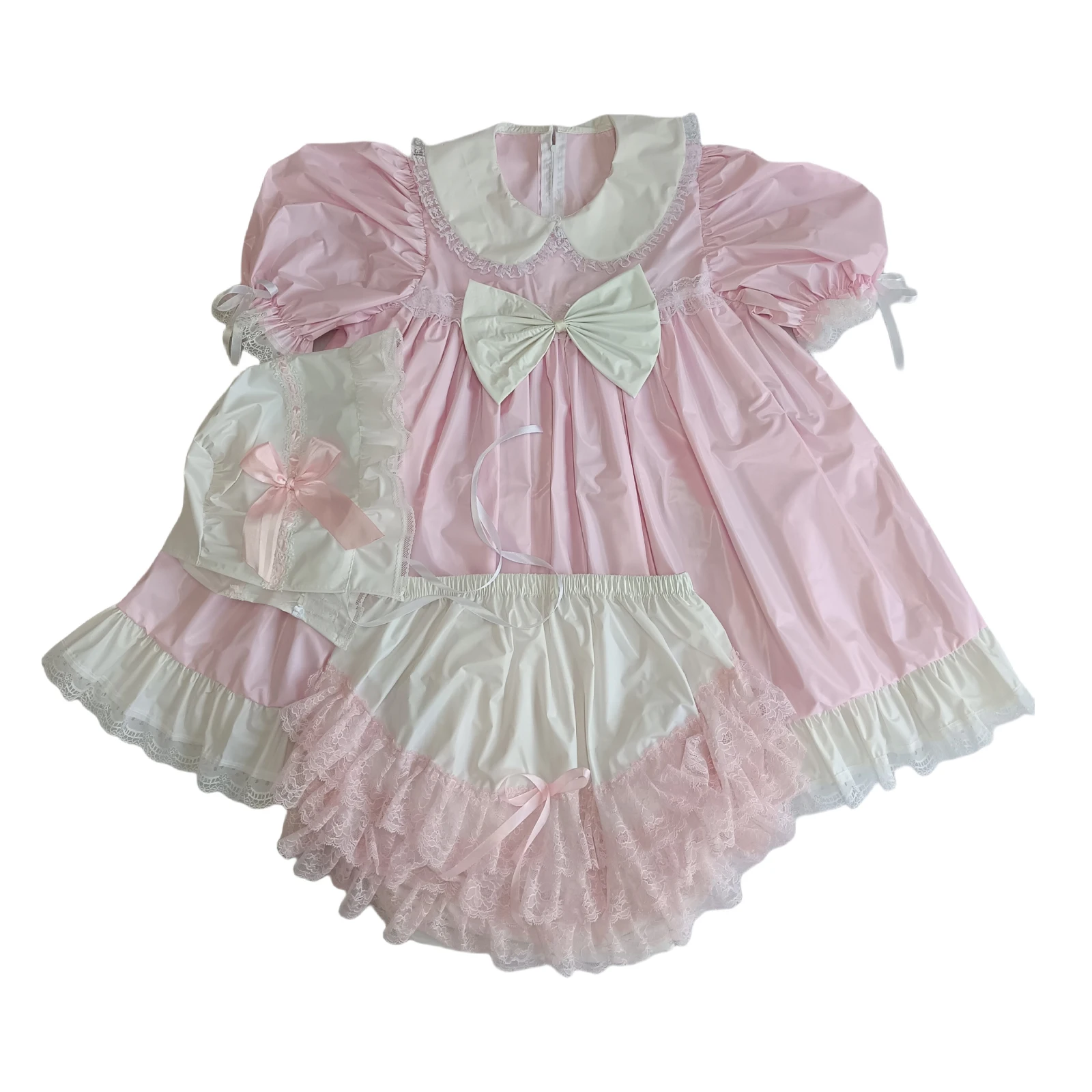Robe de style Sissy pour bébé adulte en PVC rose Haian personnalisée ...