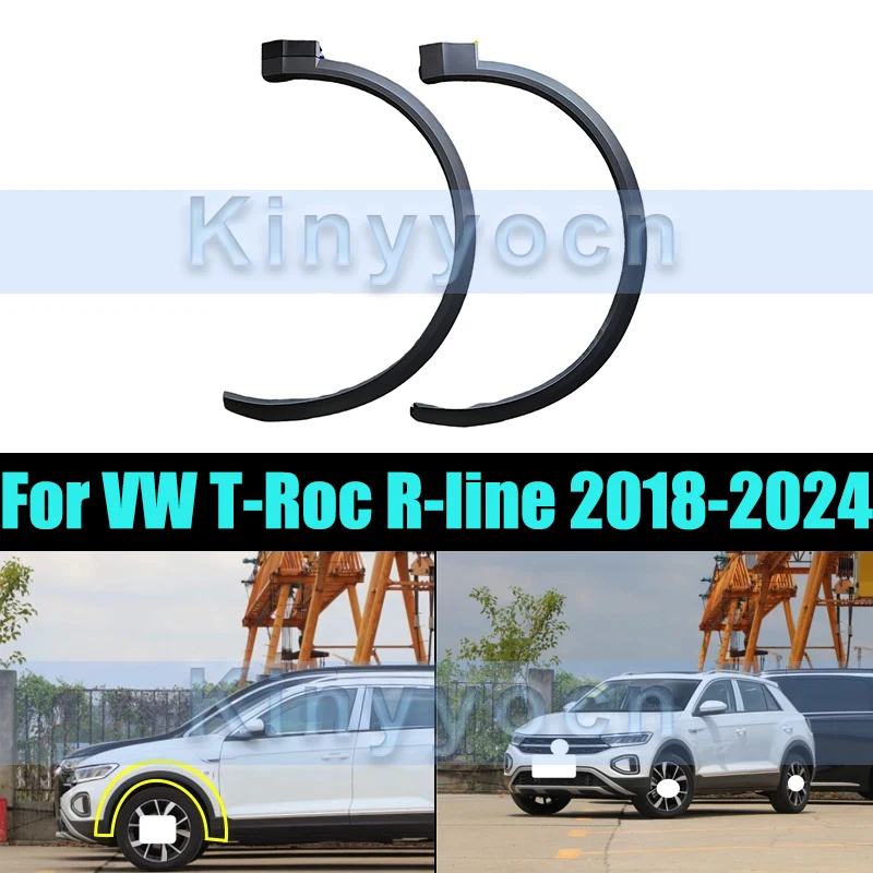 R-line Front/Rear Car Wheel Arch Moulding For VW T-Roc 2018-2024 Fender ...