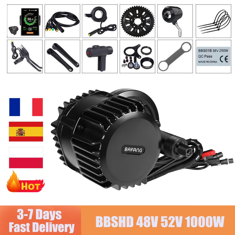 Bafang Motor BBSHD 52V 48V 1000W Mid Drive Motor Bafang BBS03 Engine ...