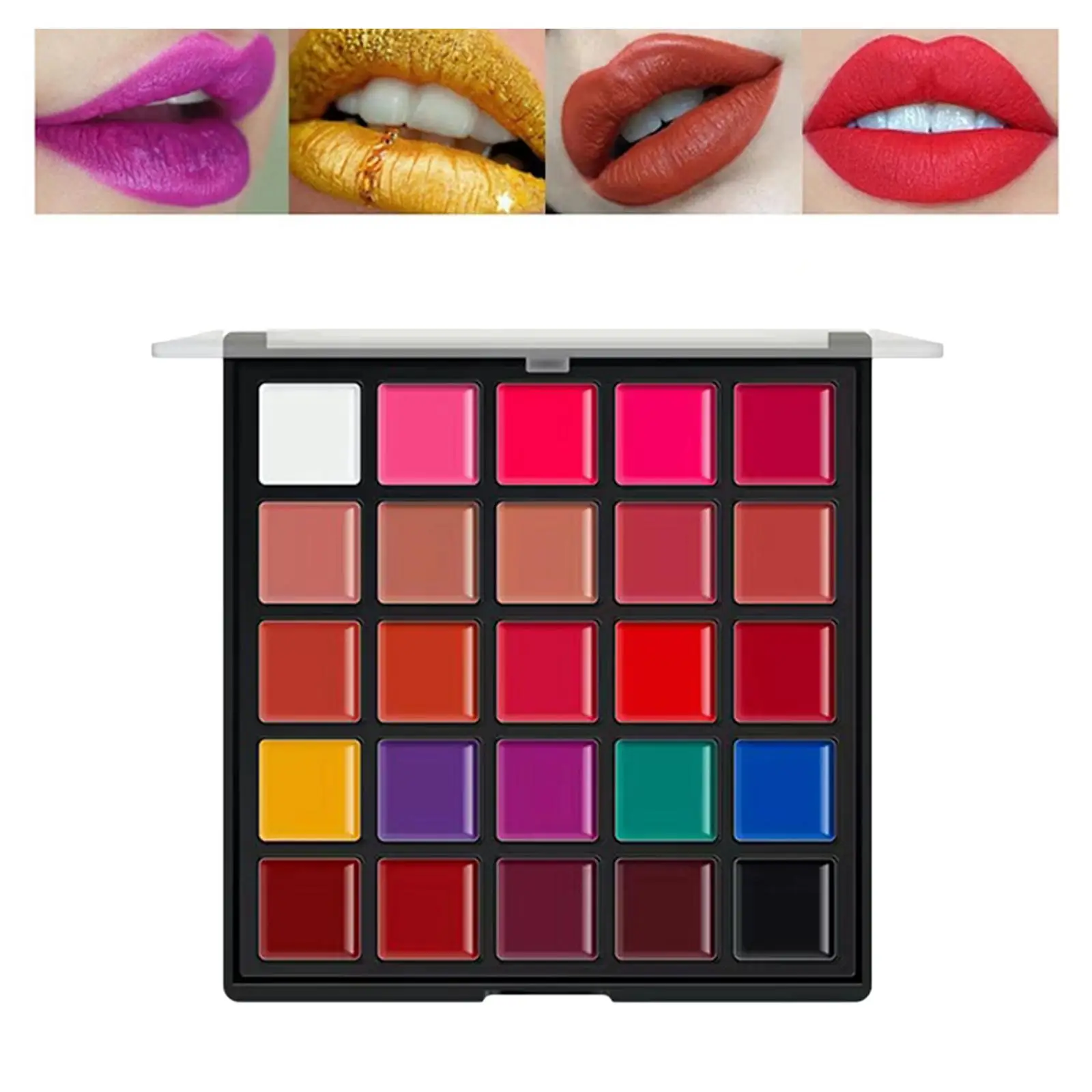 2 lipsticks palette Matte Embellish Lip Gloss Palette for Women Makeup ...