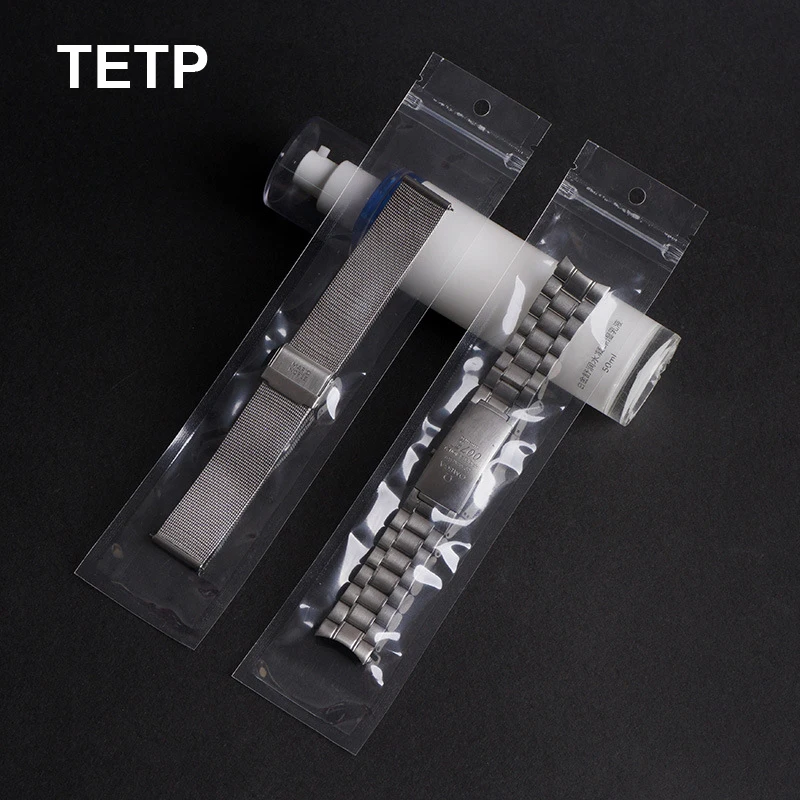 TETP-100Pcs-Transparent-Watch-Band-Packaging-Bags-With-Hang-Hole ...