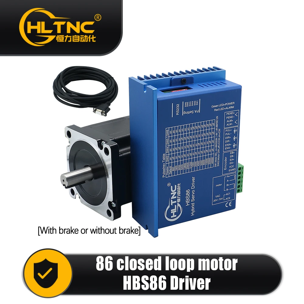 Nema34 Close Loop Stepper Motor 86HB250-82/118/152B & HBS86 Drive &3M ...