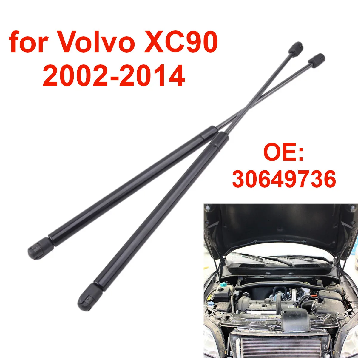 Car-Front-Bonnet-Hood-Gas-Strut-Lift-Damper-Supports-Shock-Bars ...