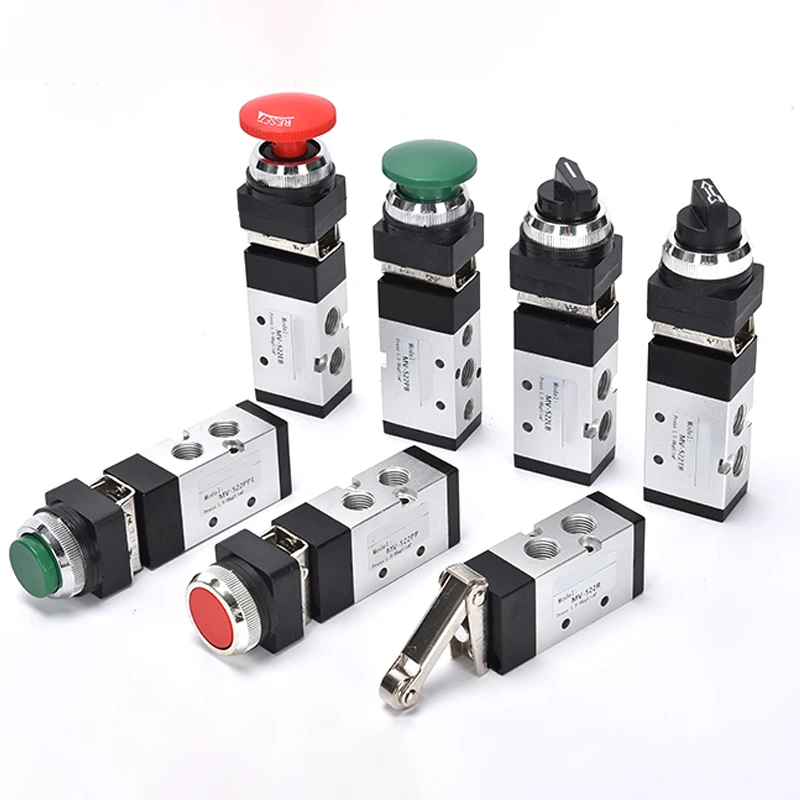 Pneumatic-Mechanical-Valve-2-Position-5-Way-Manual-Valve-Air-Switch ...