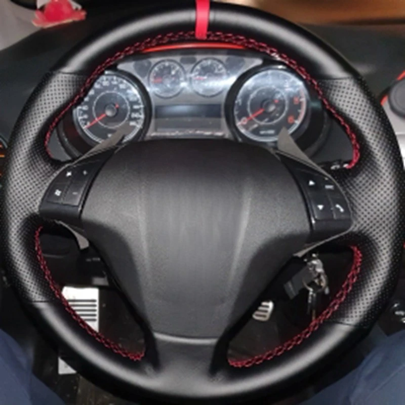 Braid Car Steering Wheel Cover Anti-Slip Artificial Leather For Fiat ...