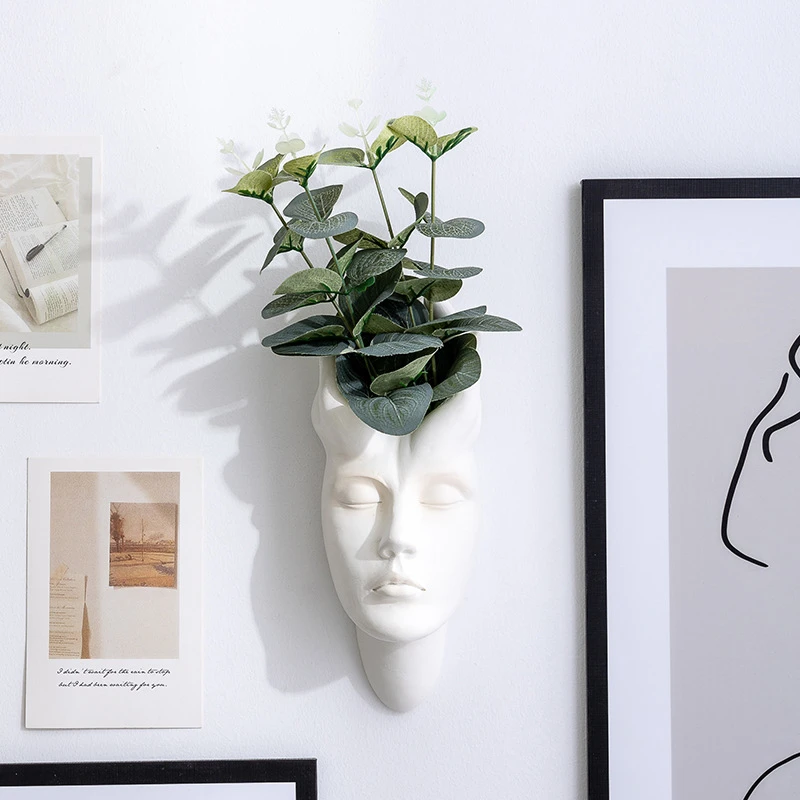 Abstract Human Face Flower Pot | Plant Pots Vase Abstract Face ...