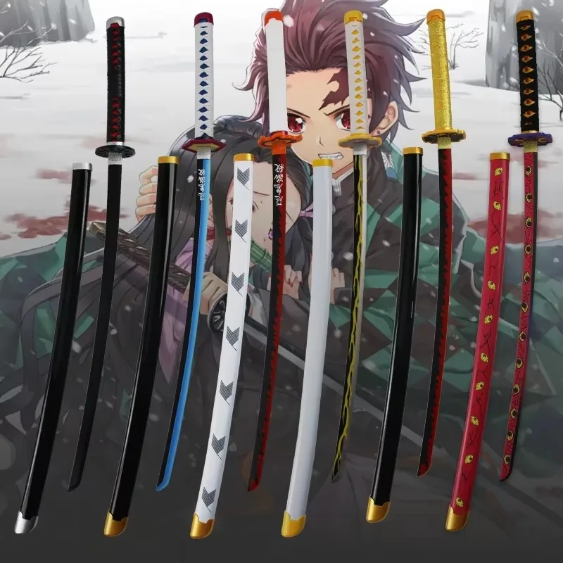 104cm Demon Slayer Katana Swords Tanjirou Zenitsu Katana Fake Sword ...